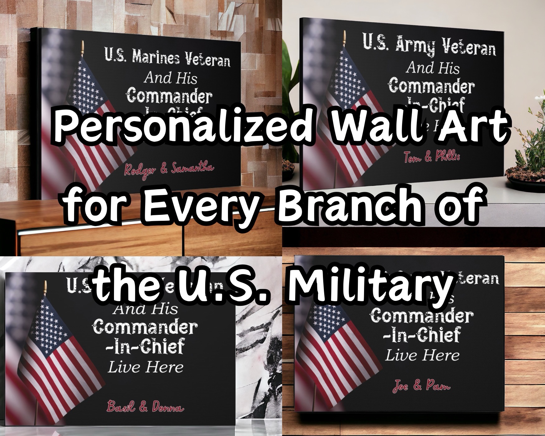 United in Service: Personalized Wall Art for Every Branch of the U.S ...